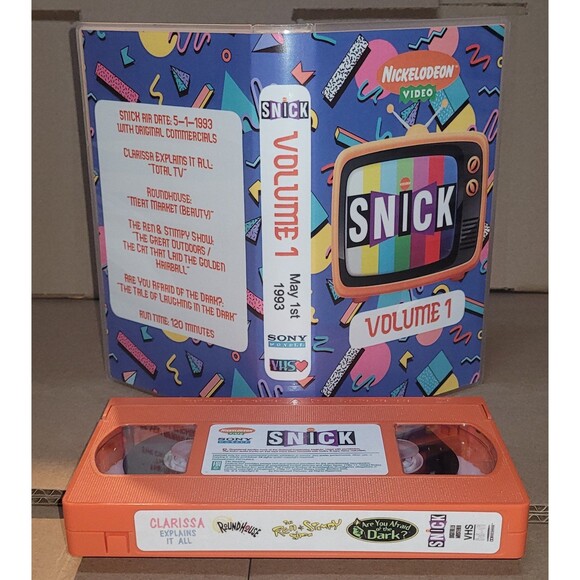 RetroFam | Other | Nickelodeon Snick 993 Vhs Orange Tape 9s With ...